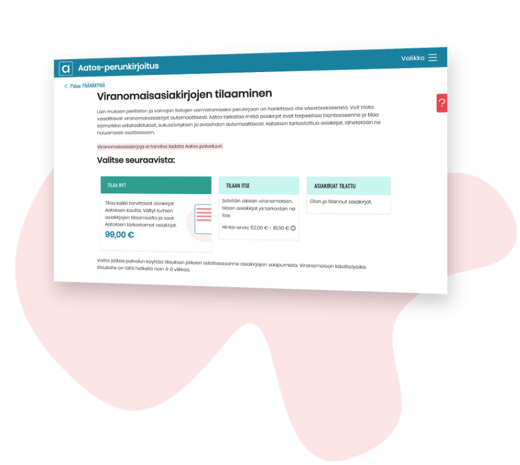Perunkirjoitus ja perukirja | Valmiiksi helposti netissä | Aatos