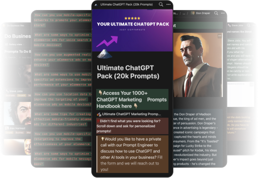 Scale your marketing with 1000+ copy and paste ready ChatGPT prompts | ScalePrompts