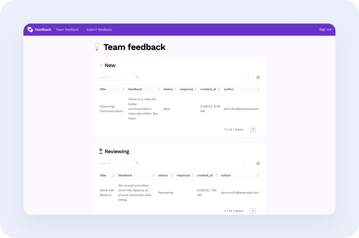 Feedback tracker template | App builder | Plasmic Feedback tracker template | App builder | Plasmic