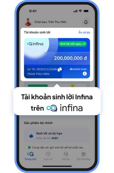 Infina - Tài khoản sinh lời, lợi nhuận không kỳ hạn tốt hơn lãi suất ...