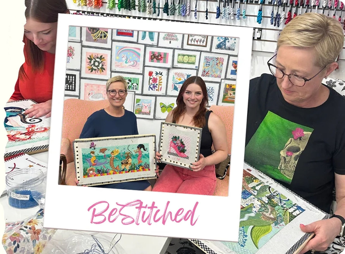 JB04 | Jingle Bell Snowgirl, Snowflake - BeStitched Needlepoint