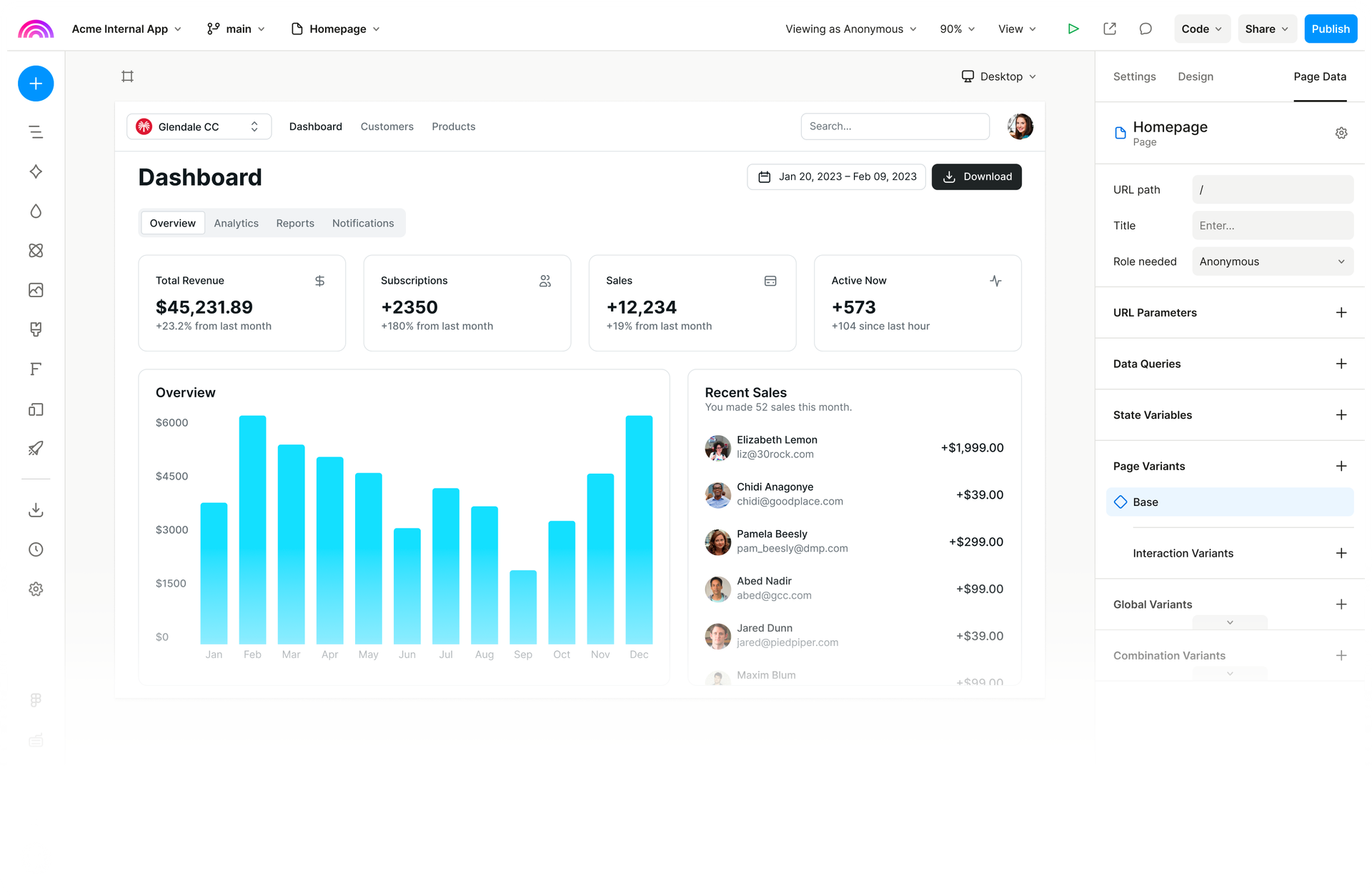 Build a core app dashboard 10x faster | Plasmic
