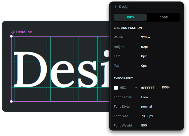 An open source design tool that speaks real code.