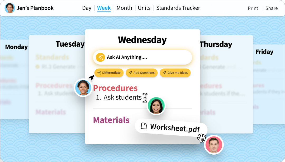 AI Powered Lesson Planbook | Common Curriculum Planner