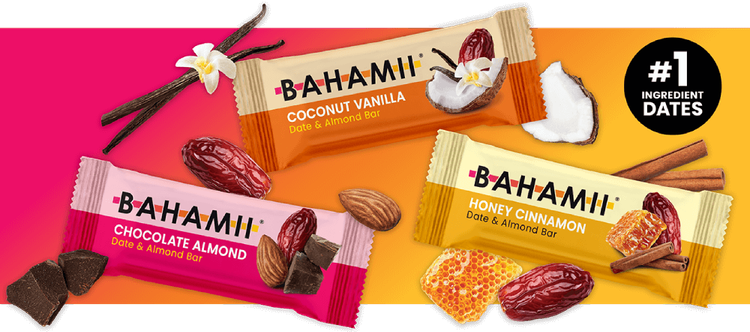 Bahamii Bars | Vegan, gluten-free, no added sugar date bars.