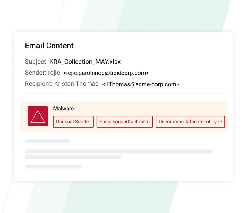 Stop Emails with Malware Attachments | Abnormal AI