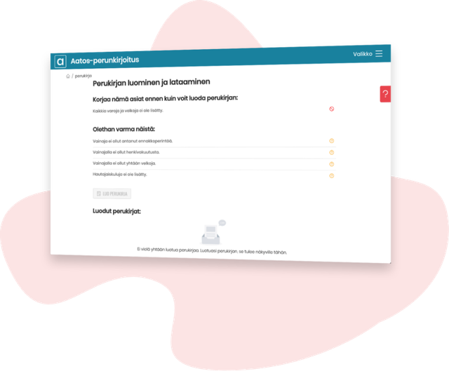 Perunkirjoitus ja perukirja | Valmiiksi helposti netissä | Aatos