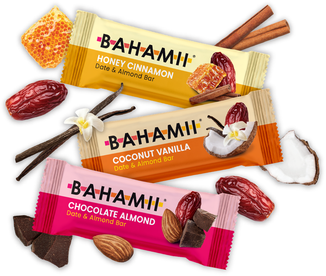 Bahamii Bars | Vegan, gluten-free, no added sugar date bars.