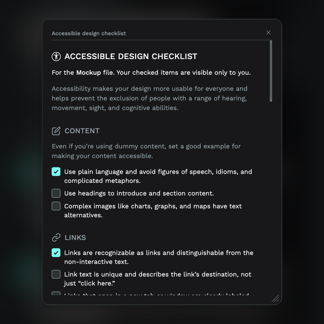 Penpot Plugin | Accessible Design Checklist