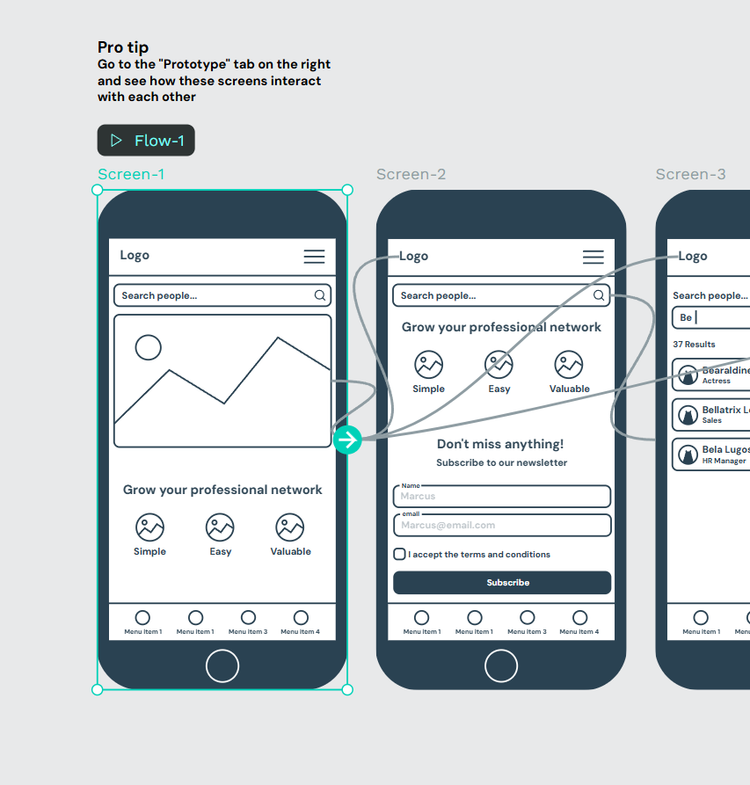 Penpot Libraries & Templates | Wireframes kit