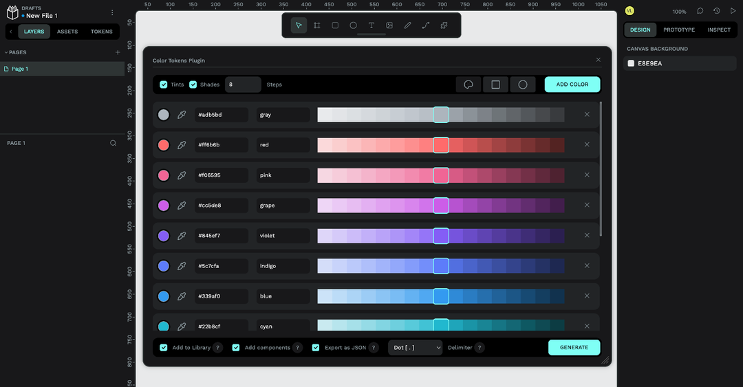 Penpot Plugin | Color Tokens Plugin